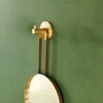 Round robe hook brushed brass