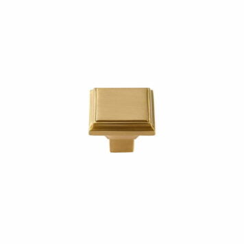 Kitchen drawer knobs square solid brass