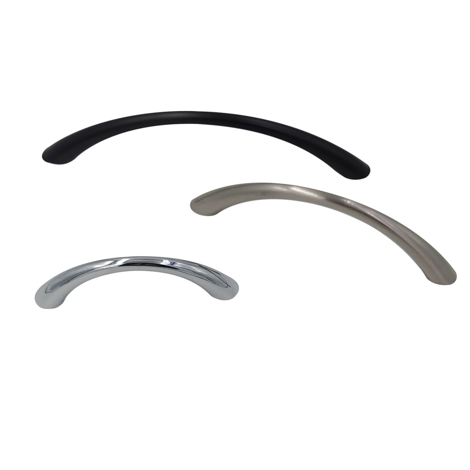 Kitchen cabinet bow handles Matt black /bushed nickel / chrome
